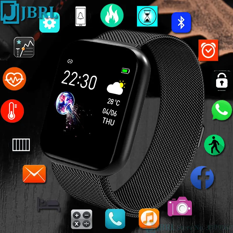 Full Touch Smart Watch Men Women Smartwatch Electronics Smart Clock For ...