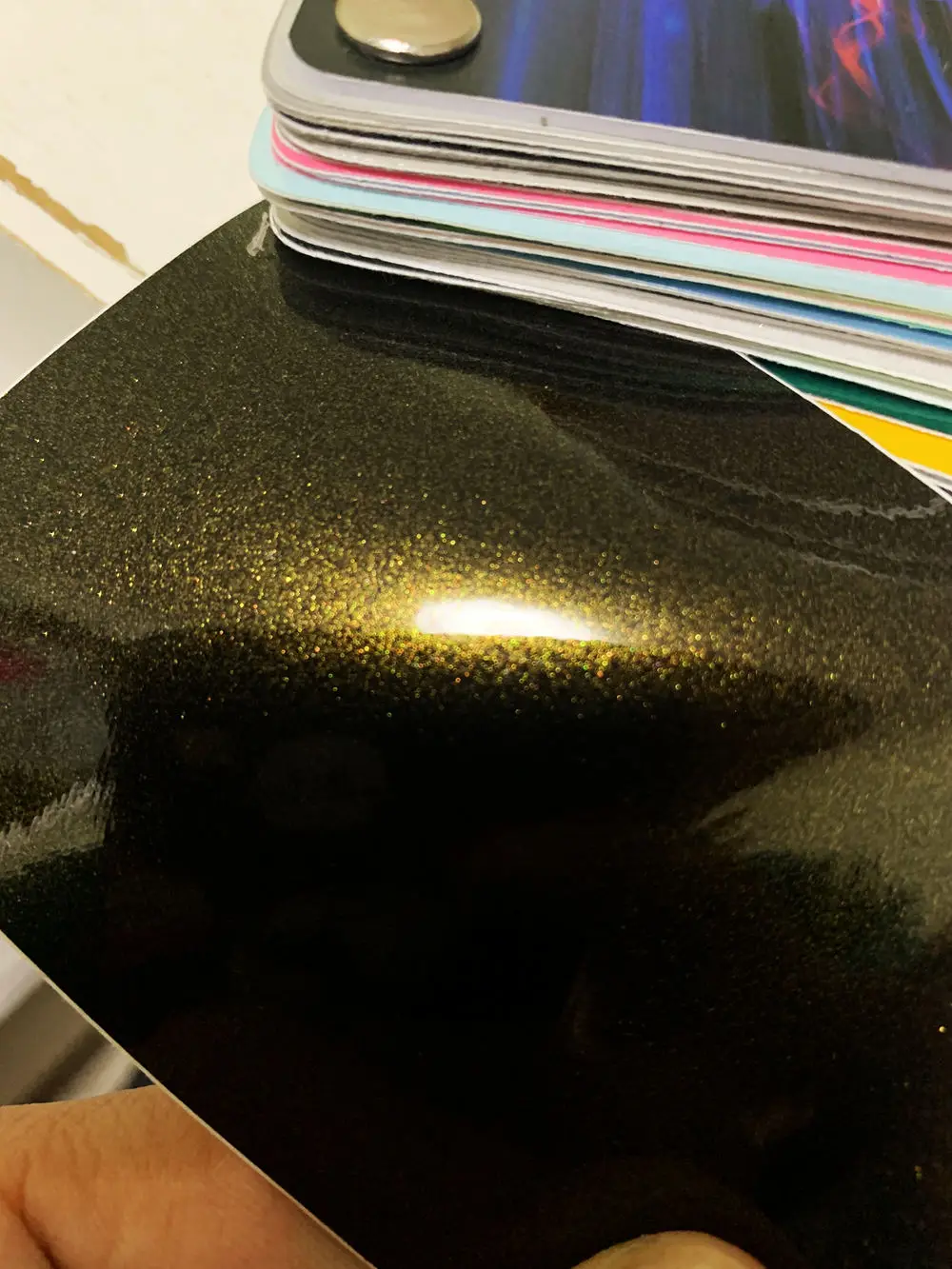 Black With Gold Flake Paint