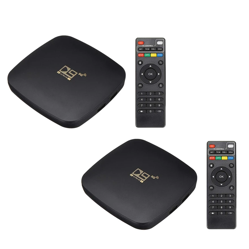 Android 10,0 TV BOX D9 TV Box 2,4G 5GWIFI 905 Core 4K 4D Bluetooth TV ...