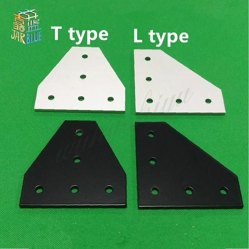 2pcs/lot 5 Hole Black/Silver Joint Board Plate Corner Angle Bracket ...