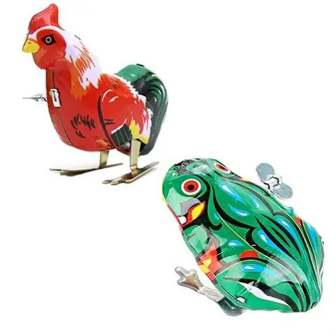 Kids Boy Manual Doll Frog Combination Bounce Algam Frog Wind up Toy ...