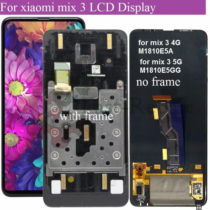 6.39 polegada super amoled para xiaomi mix 3 display lcd digitador da tela com moldura para mi ...