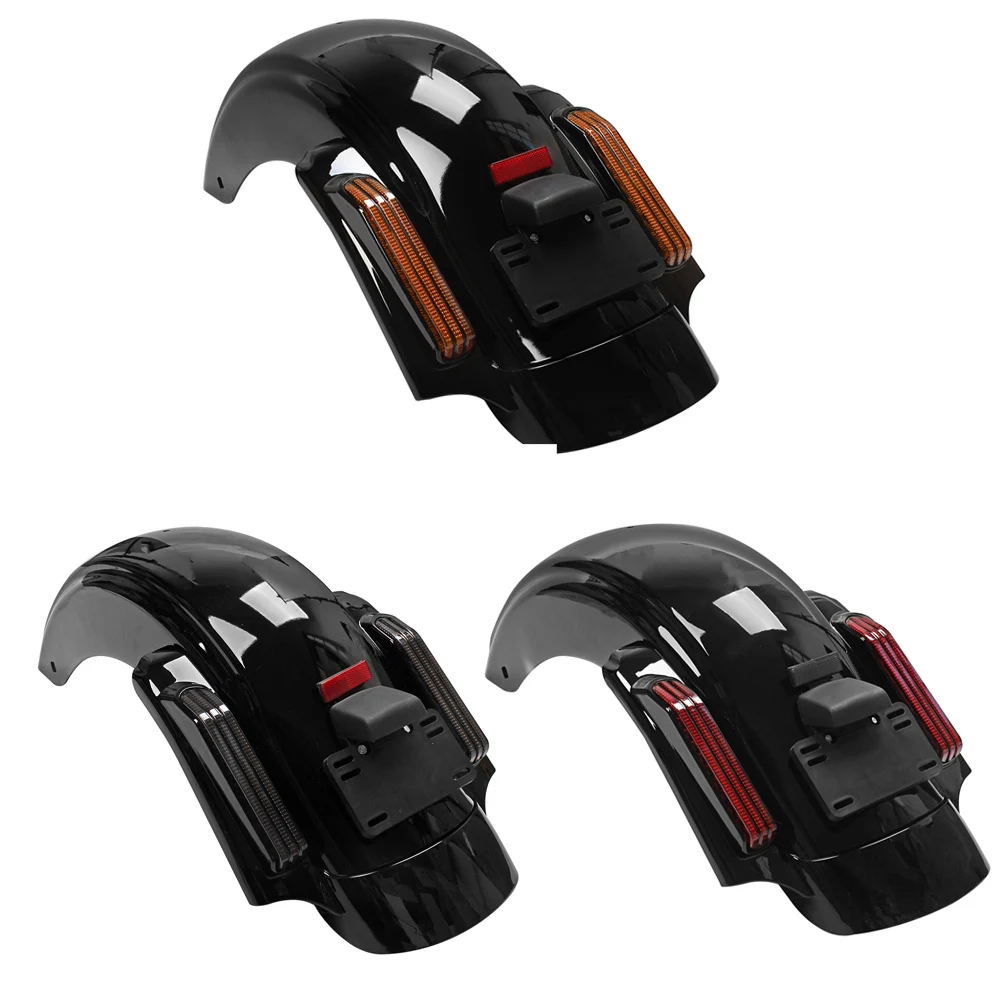 Motorcycle Led Cvo Style Rear Fender System Extension Fascia Set For ...
