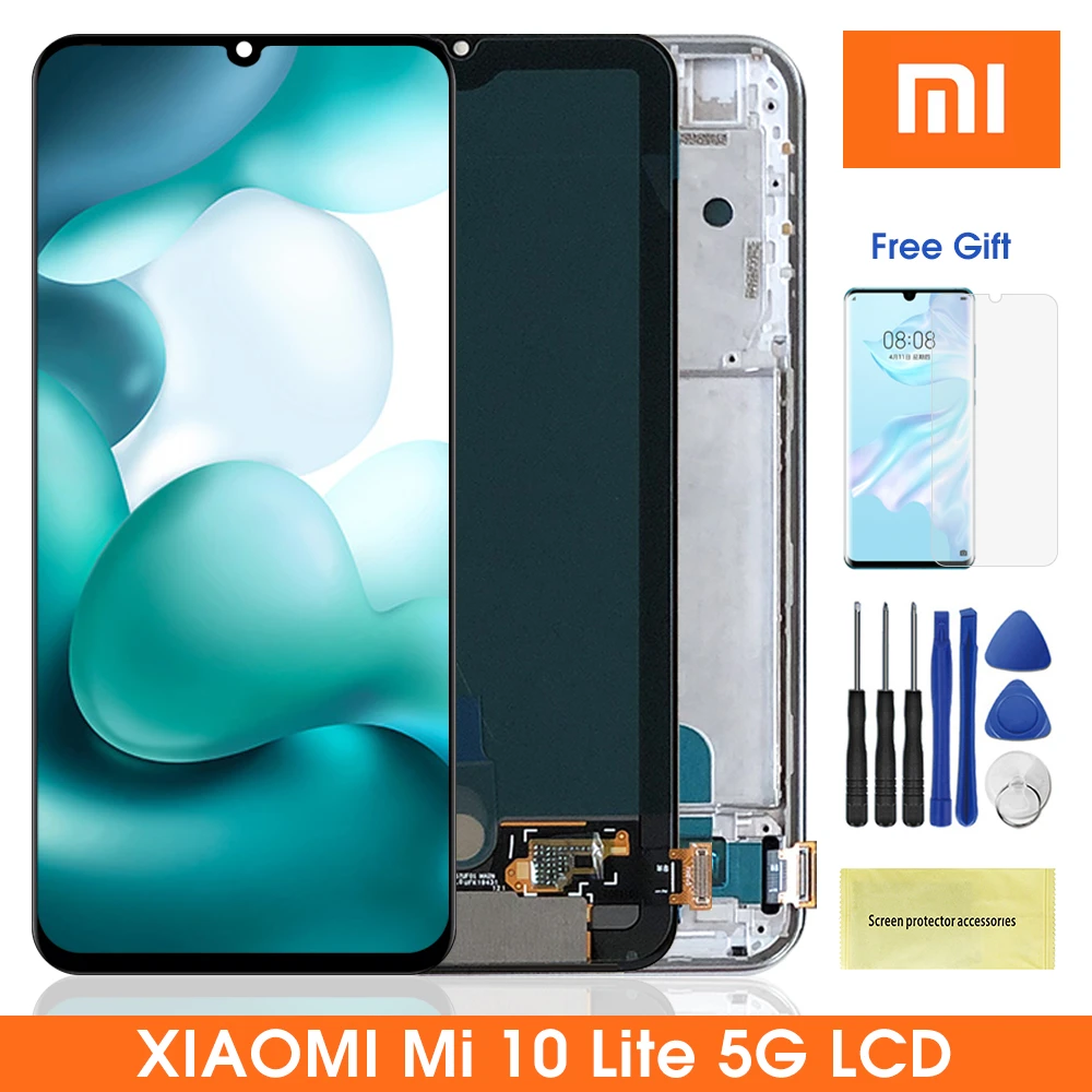 6.57''Mi 10 Lite Lcd For Xiaomi Mi10 Lite Lcd Display Touch Screen ...