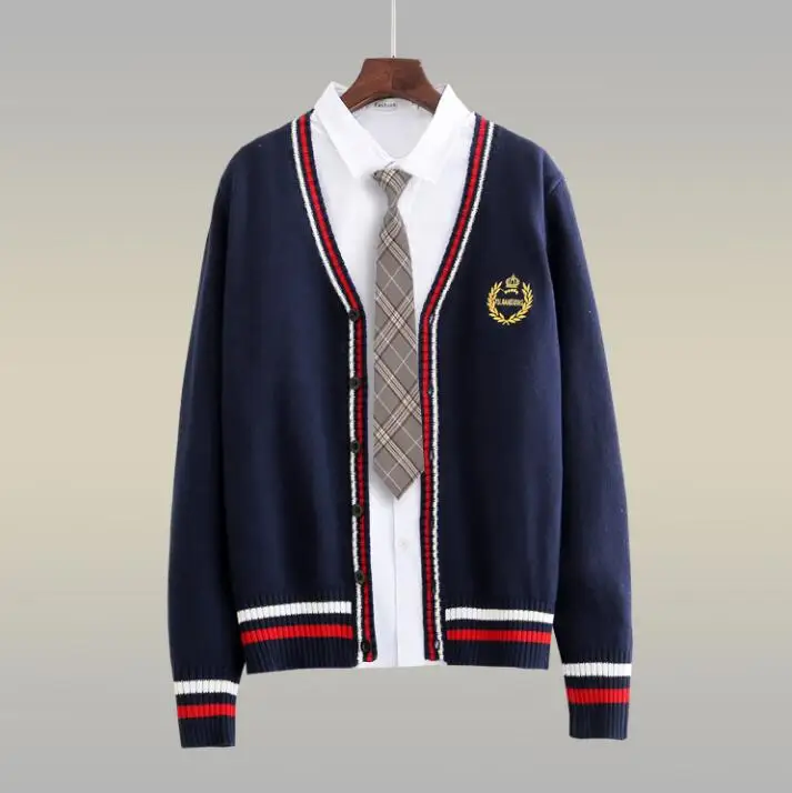 Sweater Cardigan School Uniform High School Student 130-160cm Spring ...