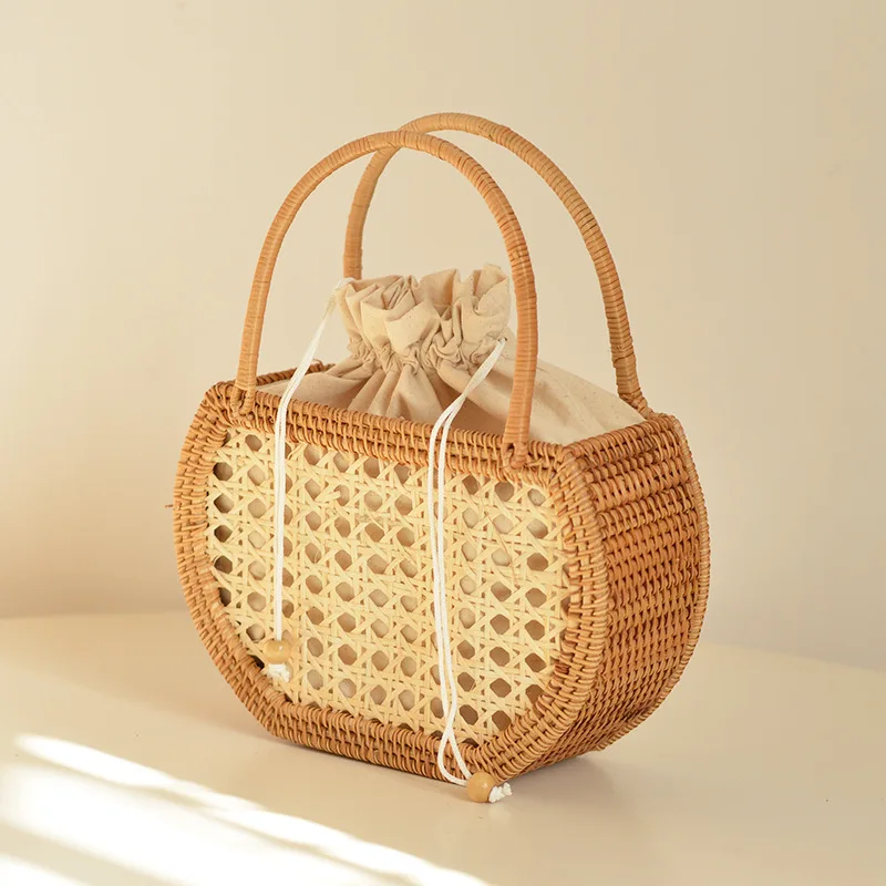 Handmade Rattan Basket Handbag - Kaiale Shop