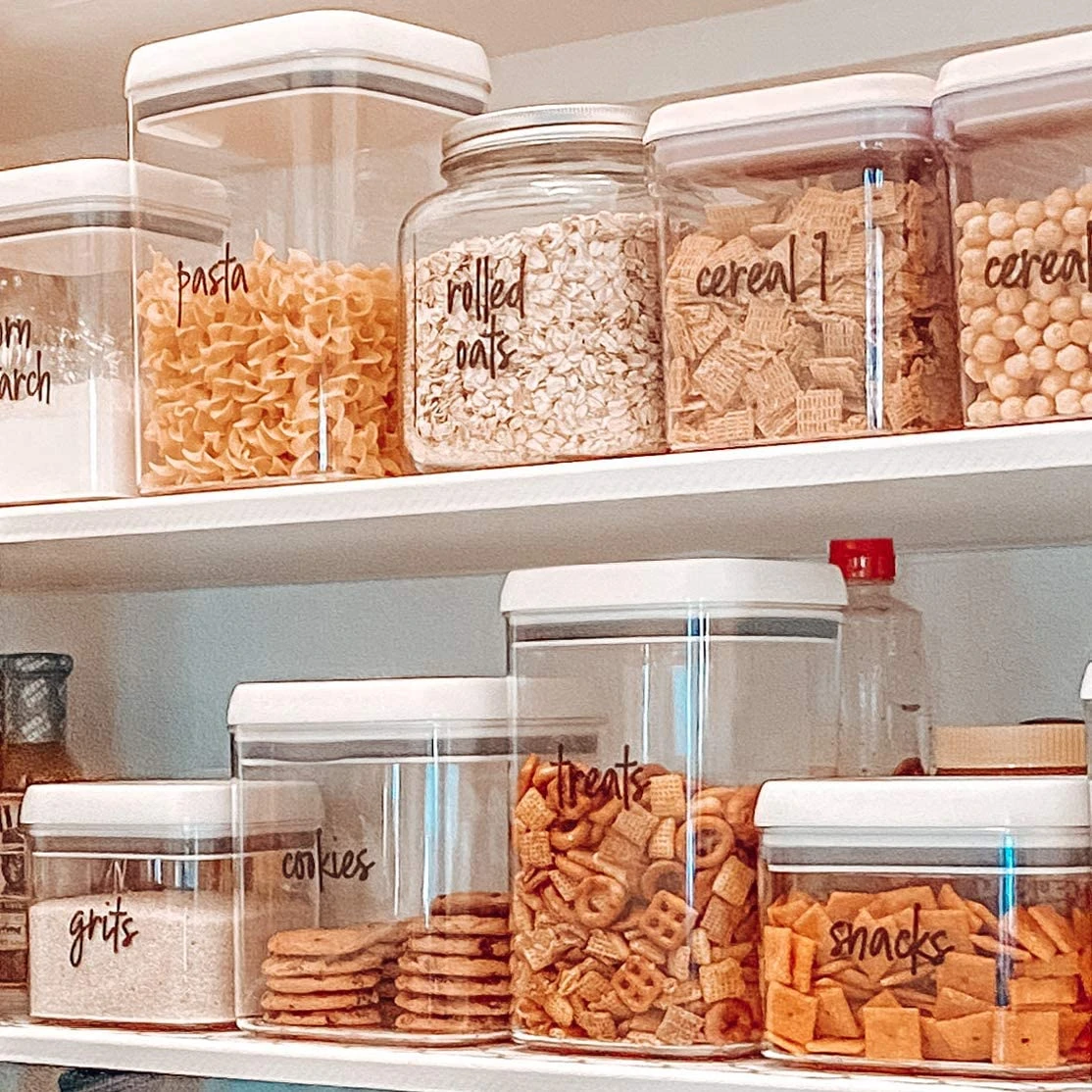 170pcs Self-adhesive Kitchen Food Label Stickers Pantry Label Printed ...