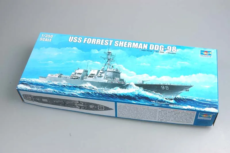Trumpeter Model 04528 1/350 Uss Forrest Sherman Ddg-98 Plastic Model ...