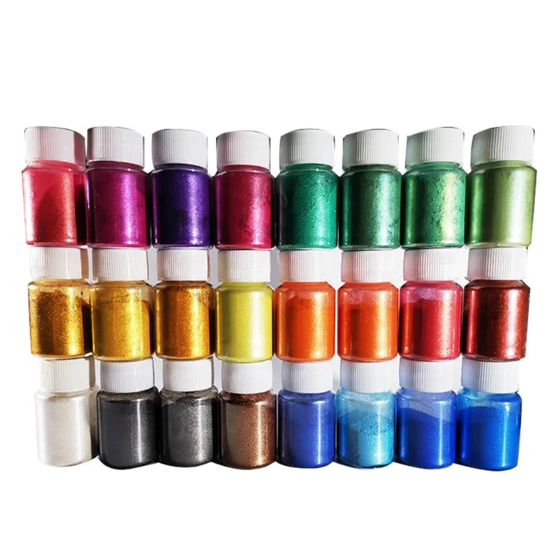 Home & Hobby 24 Colors Metallic Pearly Mica Pigment Set for Epoxy Resin ...