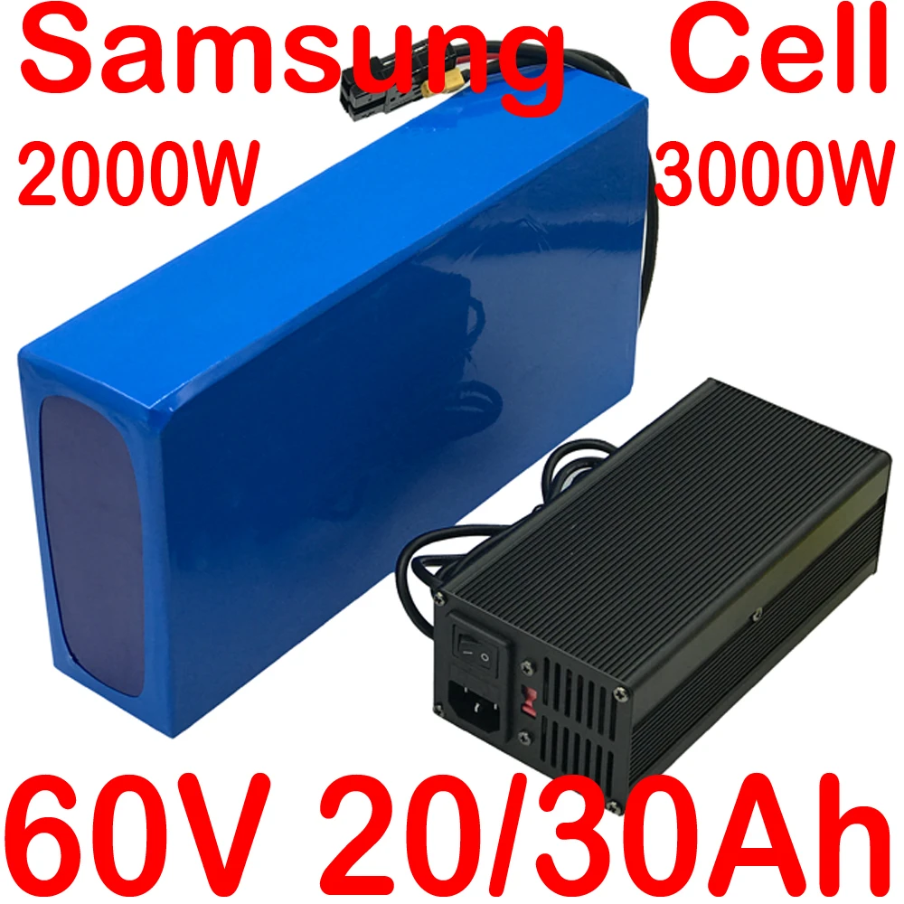 60V E bike Battery 60V 3000W 2000W 1500W Lithium Battery Pack 60V 30Ah ...