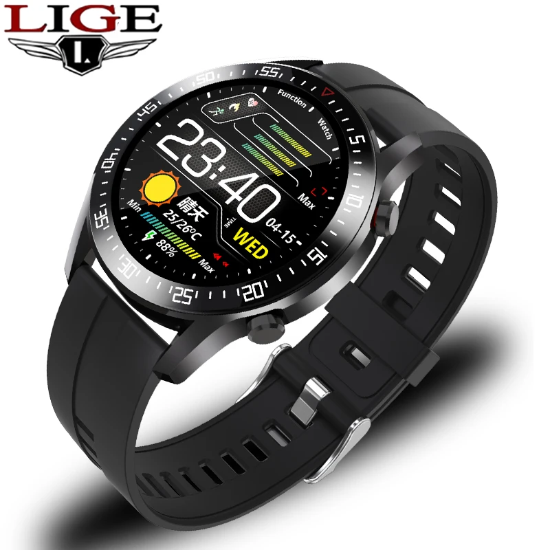 LIGE reloj inteligente para hombre y mujer, nuevo accesorio de pulsera resistente al agua IP68 ...