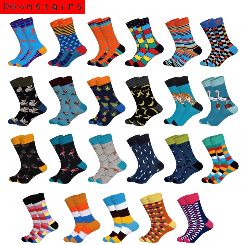 2019 Hot Hip Hop Men Socks Lattice Triangle Koala Creative Design ...
