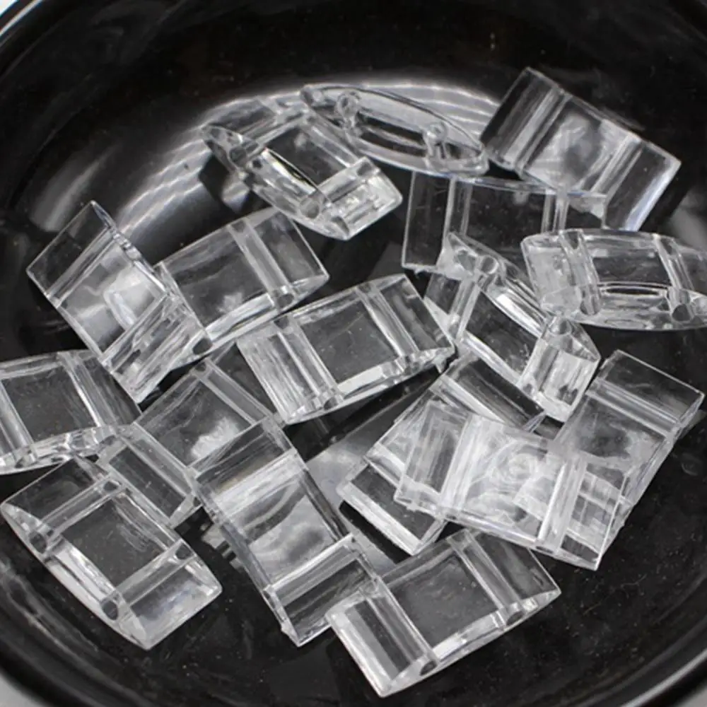 100 Clear Transparent Acrylic Square 2 Hole Beads 18X9mm|2-hole beads ...