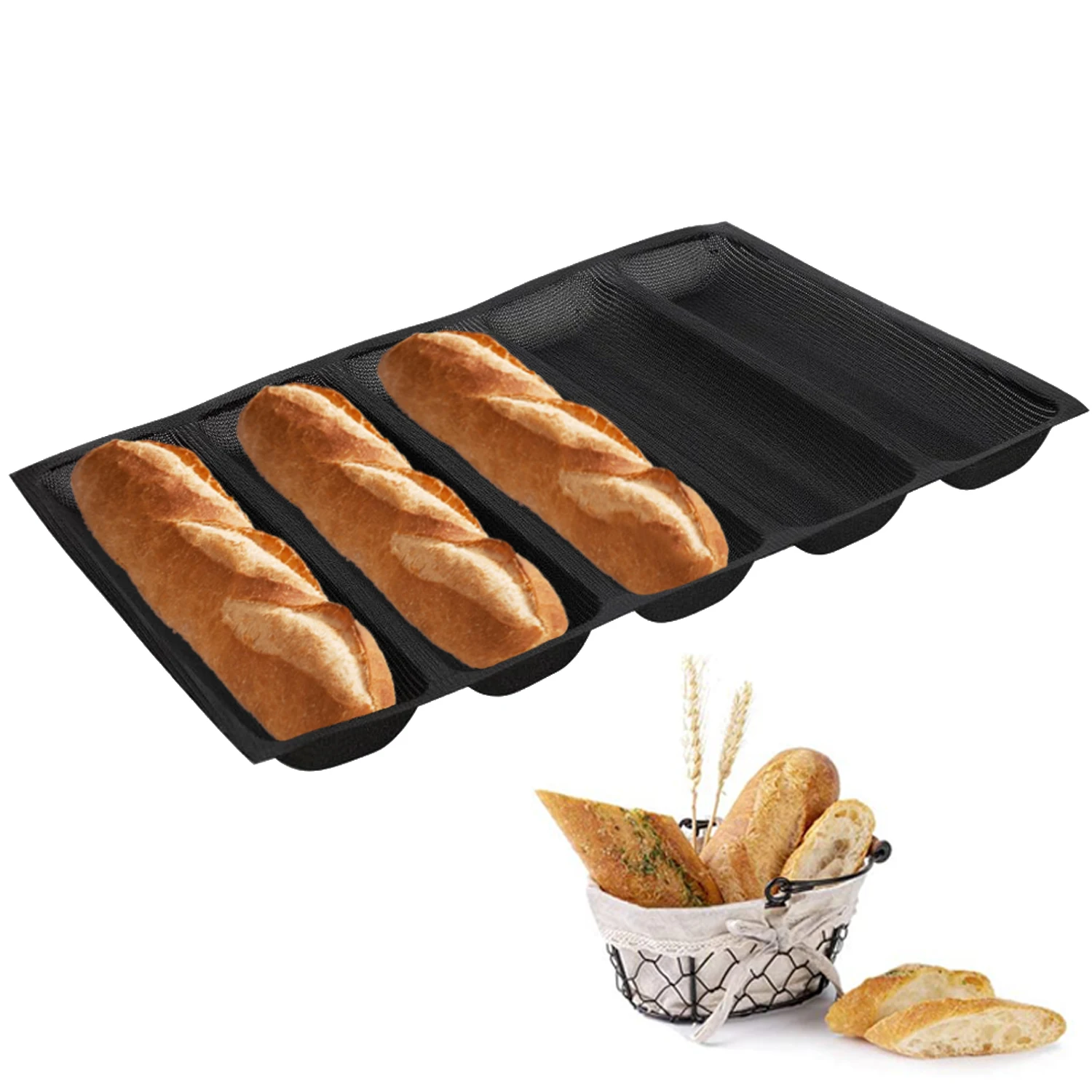 Silicone-Forms-Moldes-Para-Pan-Subway-Bread-Form-Bread-Pan-Baking-Sets ...