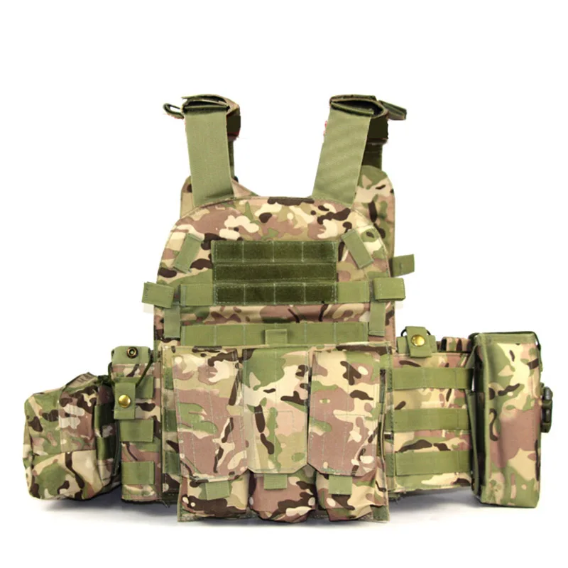 Tactical Airsoft Military Vest Molle Multicam Magazine Pouch Body Armor ...