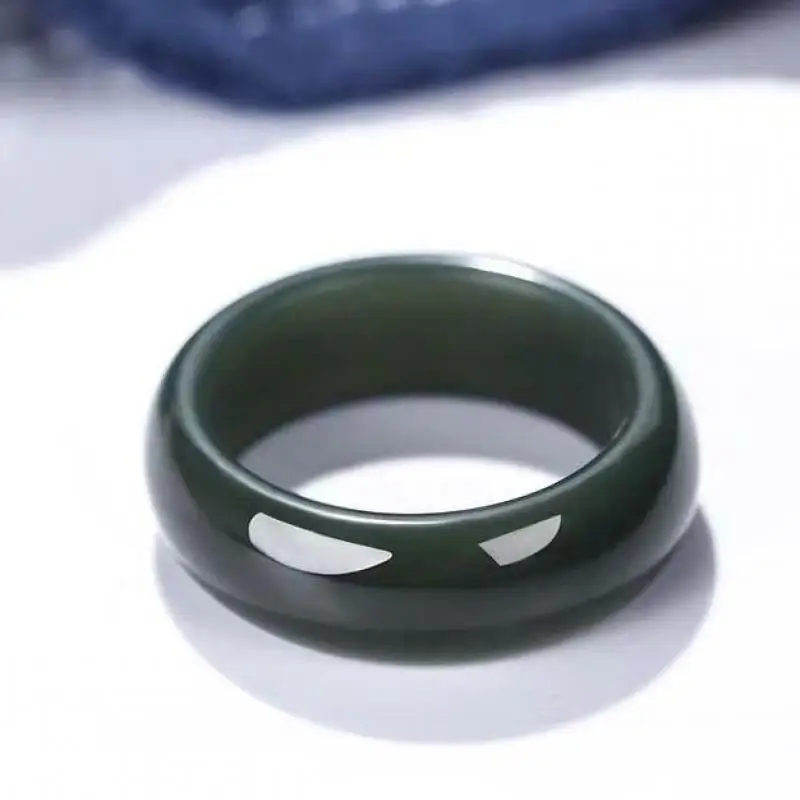 Nat-rliche-gr-ne-Hetian-Jade-Ring-M-nner-Frauen-echte-zertifizierte ...