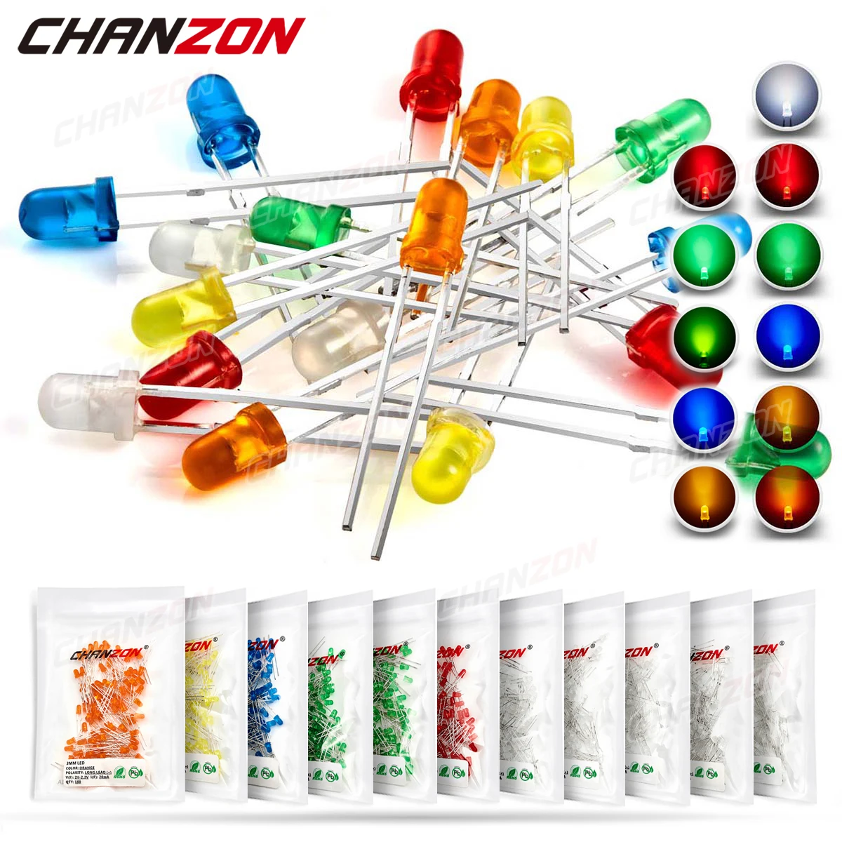 Kit-de-diodos-LED-difusos-de-3mm-l-mpara-de-luz-azul-Bombilla-de-diodo ...