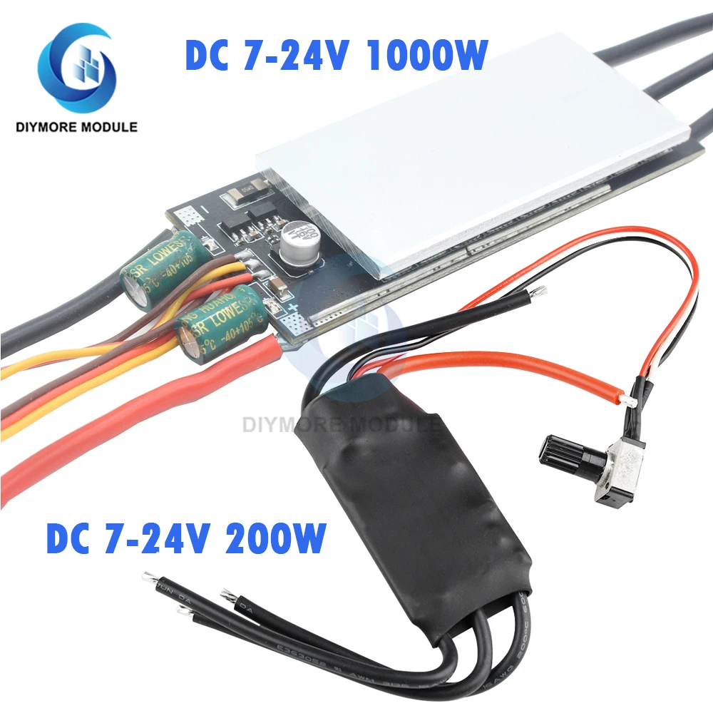 DC 7-24V 1000W BLDC 3 Phase Brushless Motor Driver Hallless DC Motor ...