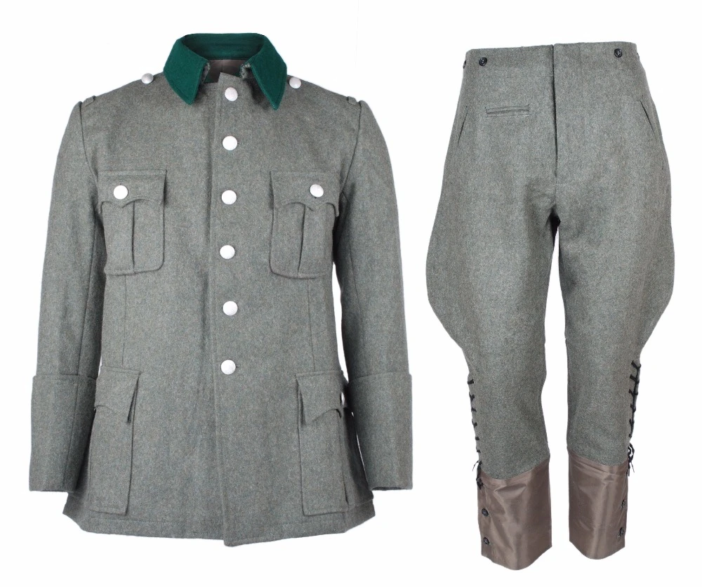 tomwang2012. WW2 WWII GERMAN ELITE M36 OFFICER WOOL GRAY GREEN FIELD ...