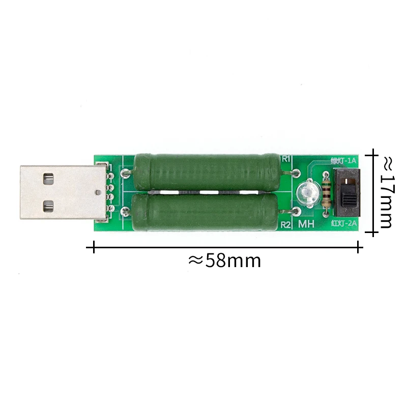 USB Port Mini Discharge Load Resistor Digital Current Voltage Meter ...