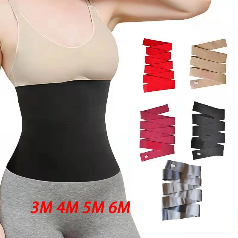 Vip 여성용 허리 트레이너 슬리밍 시스 스내치 미 업 붕대 랩 바디 셰이퍼 배 셰이프웨어 트리머 벨트 스트레치 밴드 3 M