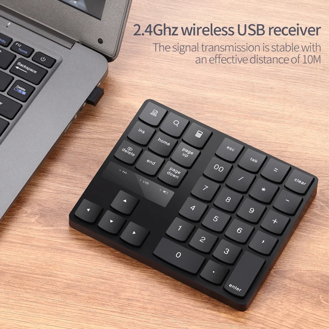 2.4GHz Wi-fi Keyboard 35-key Multimedia Rechargeable Keypad ...