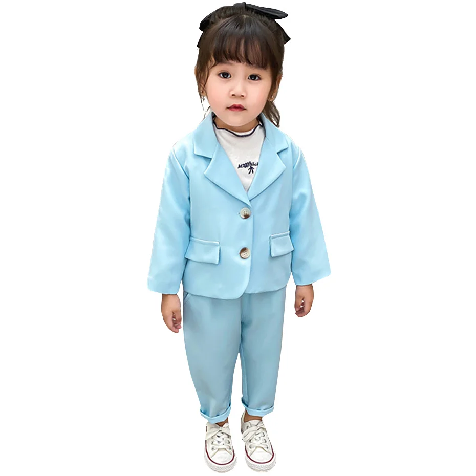 Baby-Girl-Suit-Set-Solid-Color-Girls-Clothing-Jacekt-Pants-Girls ...