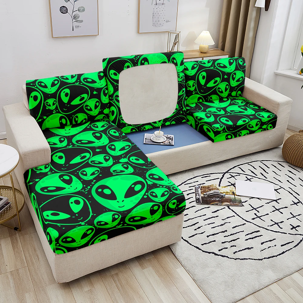 Cartoon-Alien-Printed-Sofa-Cushion-Cover-Elastic-Furniture-Protector ...
