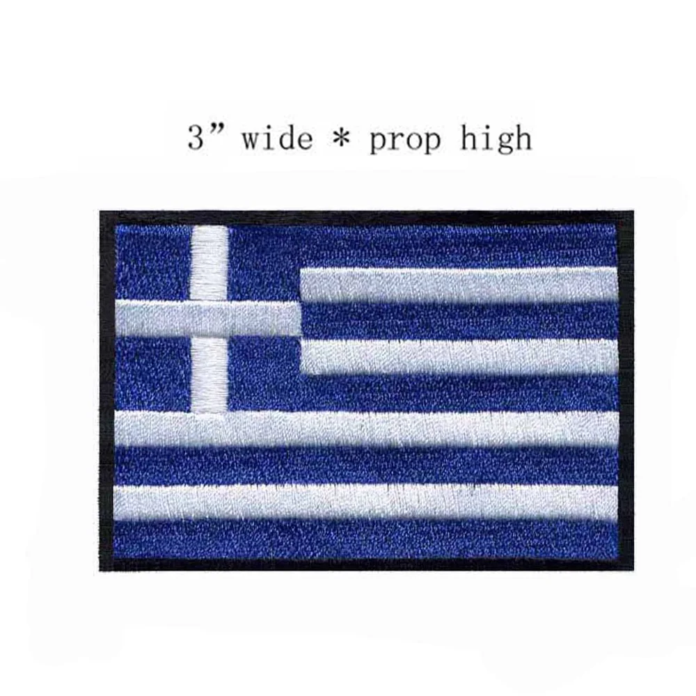 Greece Embroidery Flag Patches Logos 3" Wide /Embroidered Patches For ...