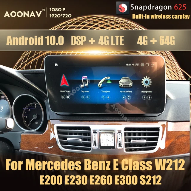 128GB Android 10.0 Snapdragon 625 car radio GPS For Mercedes Benz E Class W212 E200 E230 E260 ...