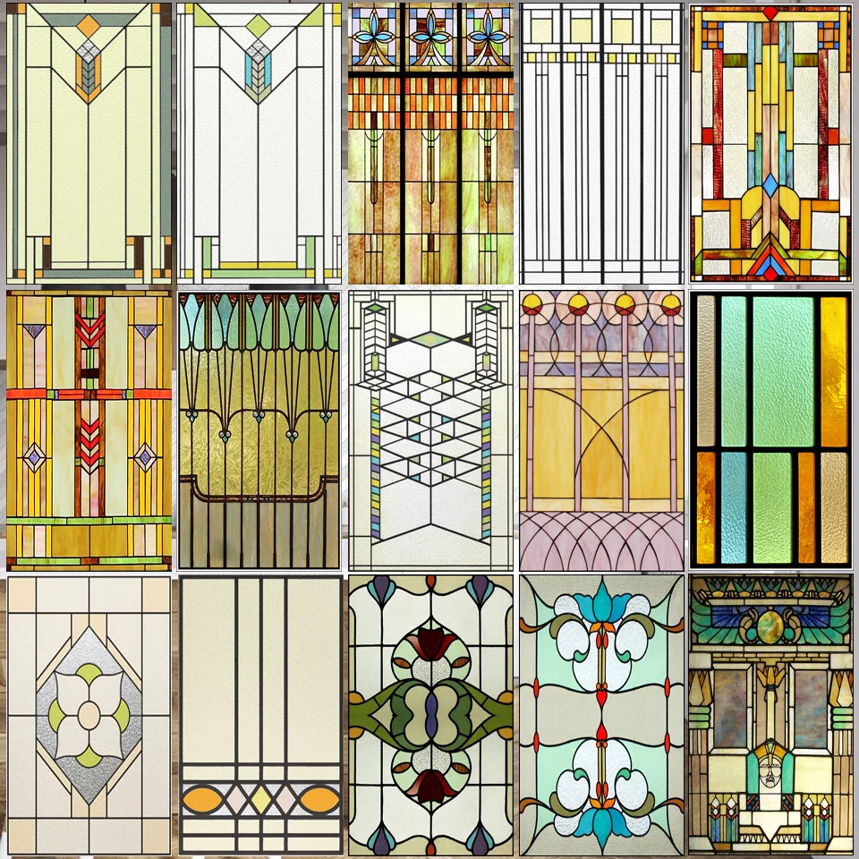 Custom-Size-Stained-Glass-Window-Film-Frosted-Privacy-Static-Cling ...