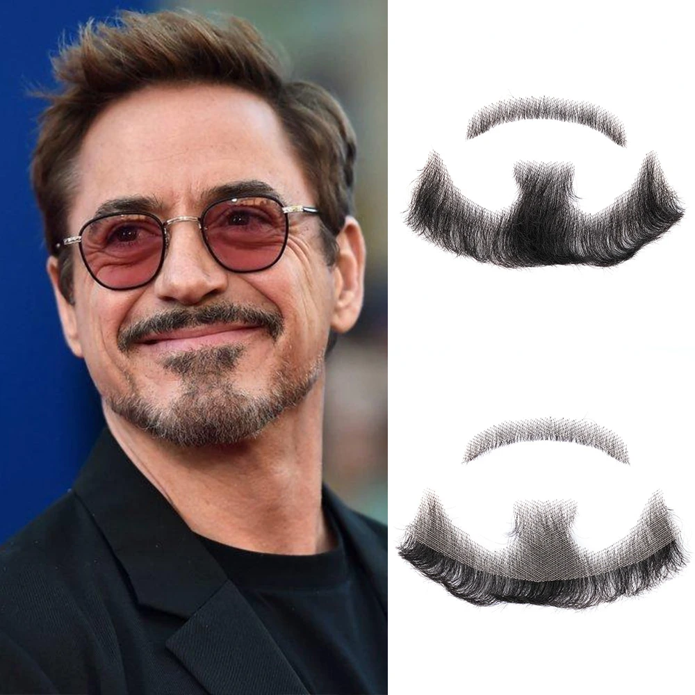 Silky Nep Lace Beard Fake Moustache For Men Mustache Hand Made By Real ...
