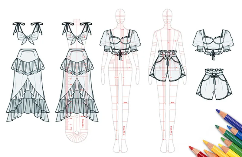 Rulers Women Fashion Drawing Ruler Figure Drawing Template For Fashion ...