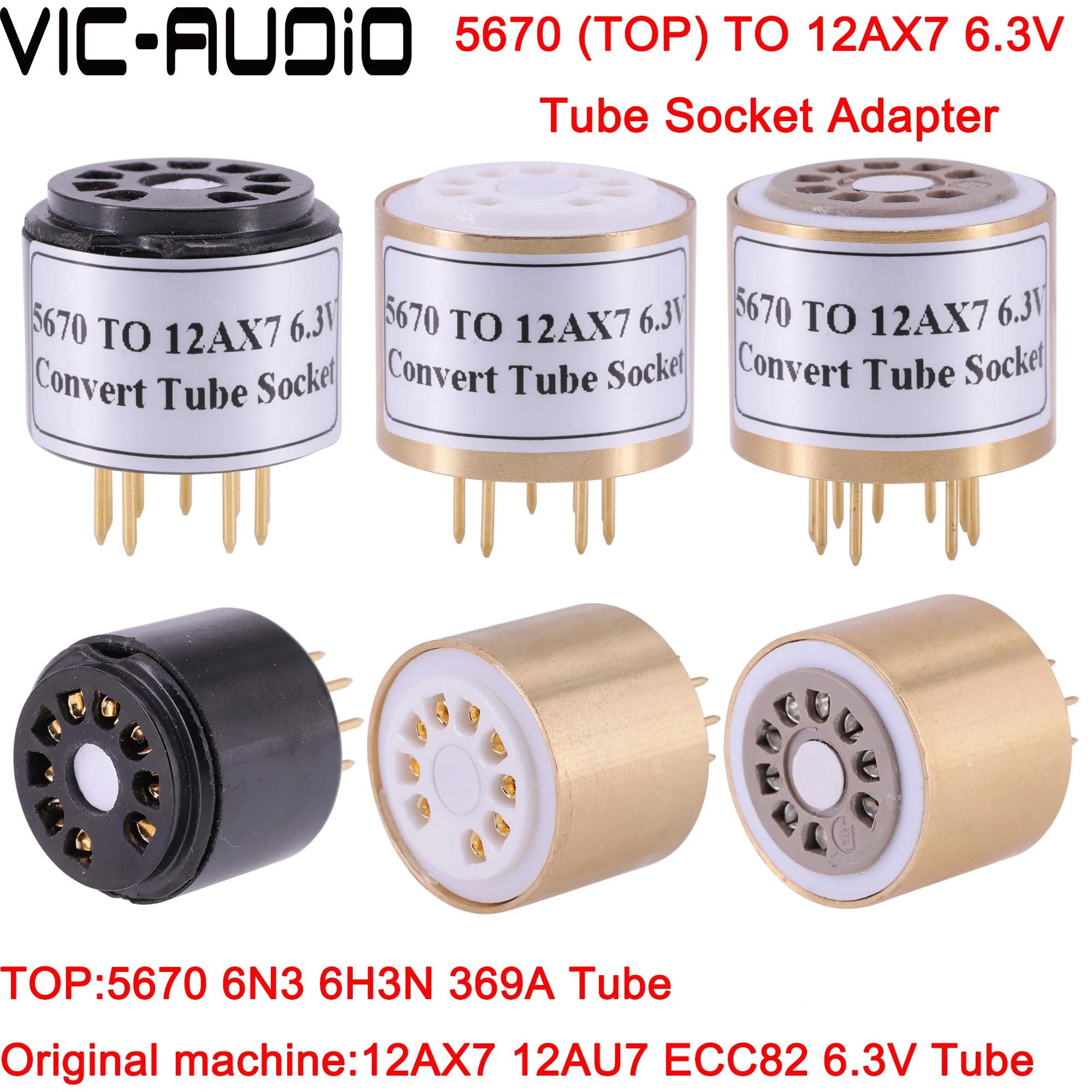 1PC 6N3 6H3N 369A 5670 TO 12AX7 ECC82 ECC83 12AU7 6.3V Vacuum Tube ...