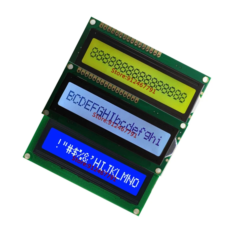 5V LCD1601 1601A Module Grey /Blue/Green Screen 16x1 Character LCD ...