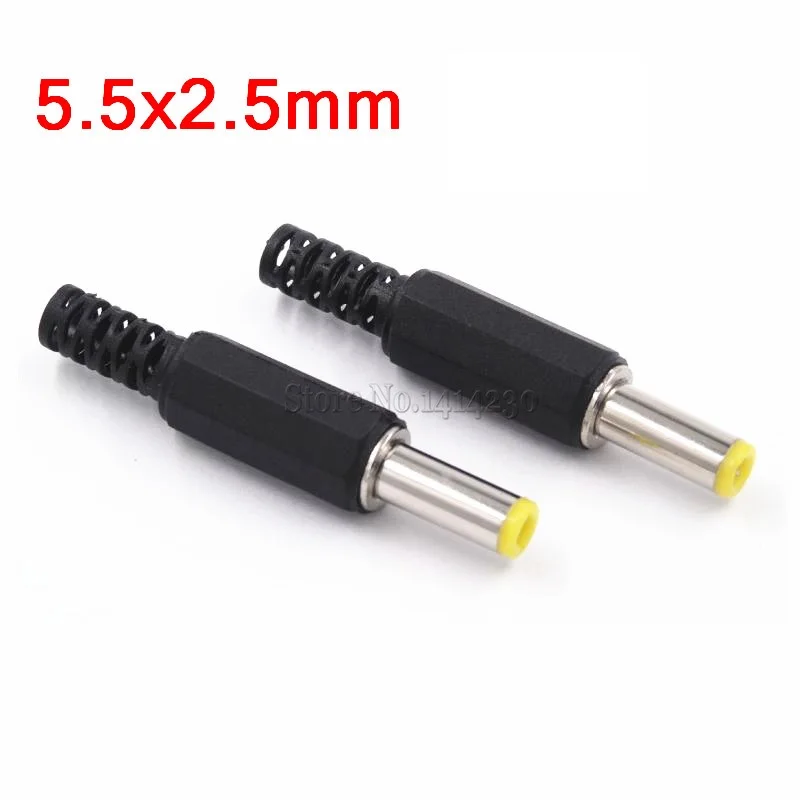 10pcs Dc Plug Male Electrical Socket Outlet Dc Outlet 5.5x2.5mm 5.5*2.5 ...