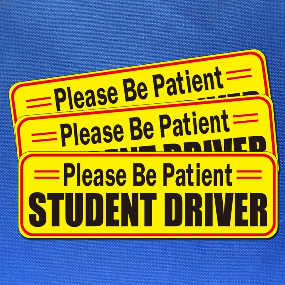 26-X-8-7cm-New-Driver-Magnet-Bumper-Car-Sticker-Waterproof-Reflective ...