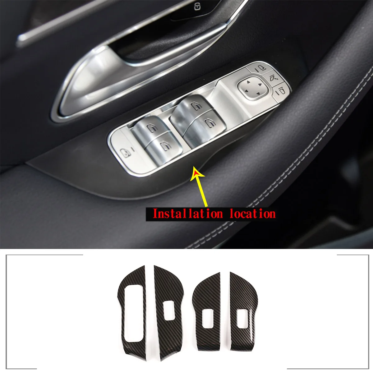 For-2020-2021-Mercedes-Benz-GLE-GLS-door-glass-lift-button-decorative ...