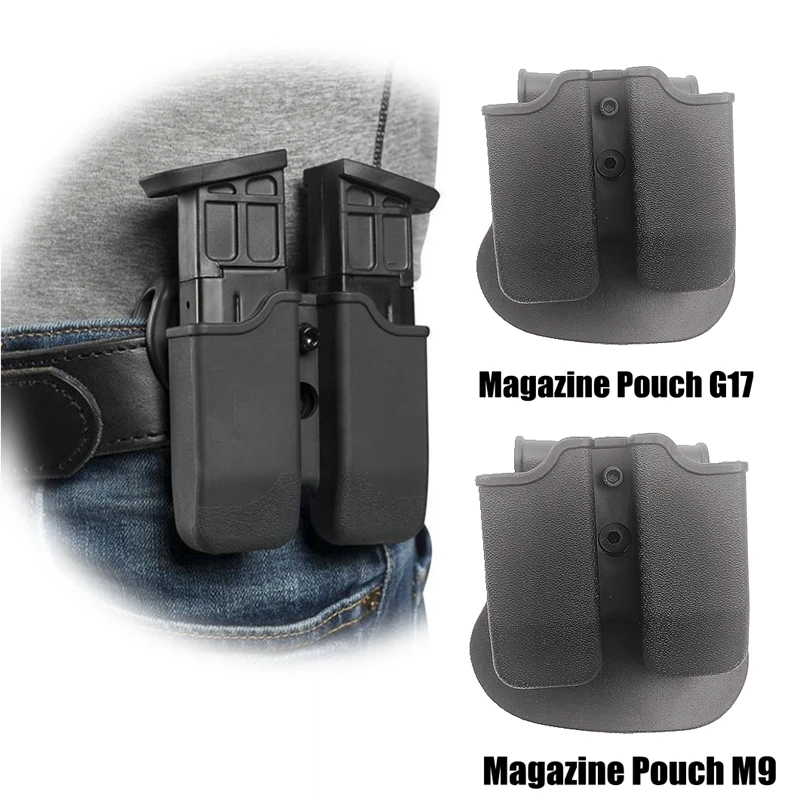 Double Magazine Holder Universal 9mm 40 Mag Holster for Glock 17 Double Magazine Holder Universal 9mm 40 Mag Holster for Glock 17