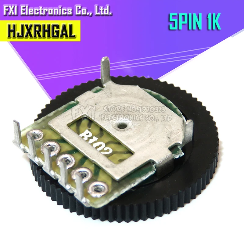 10pcs Double Gear Tuning Potentiometer B102 1k 5pin 16*2mm Dial ...