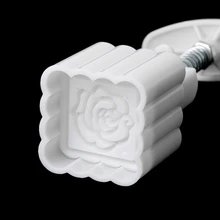 5pcs Stamps 50g Square Flower Moon Cake Mold Mould Pastry Mooncake Hand ...