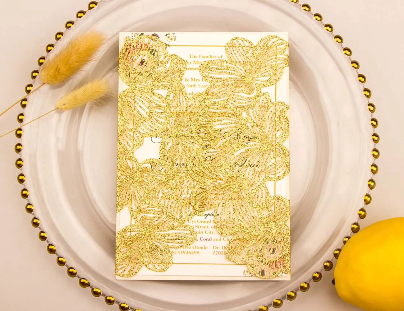 Gold Plated Invitation Cards