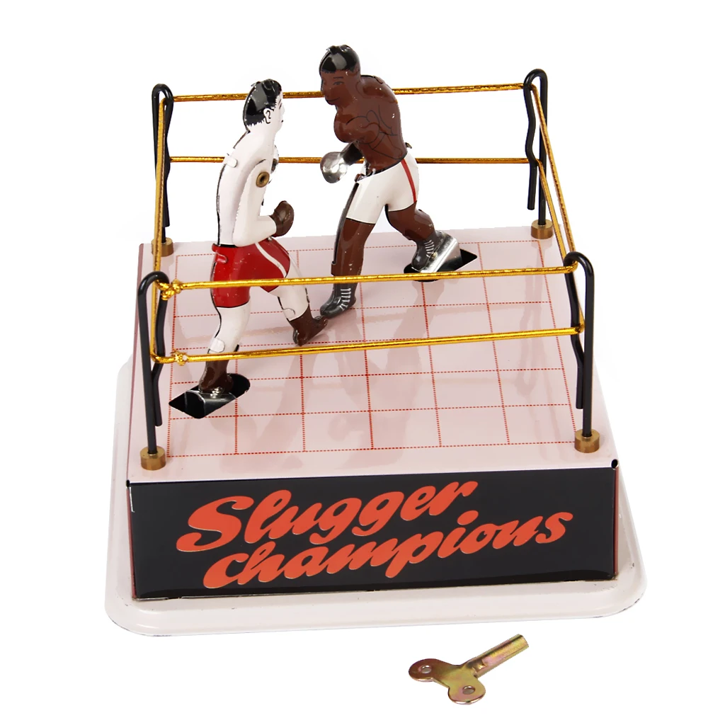 Classic Boxing Ring Boxers Tin Toy Collectible Gift W/ Wind-up Key ...