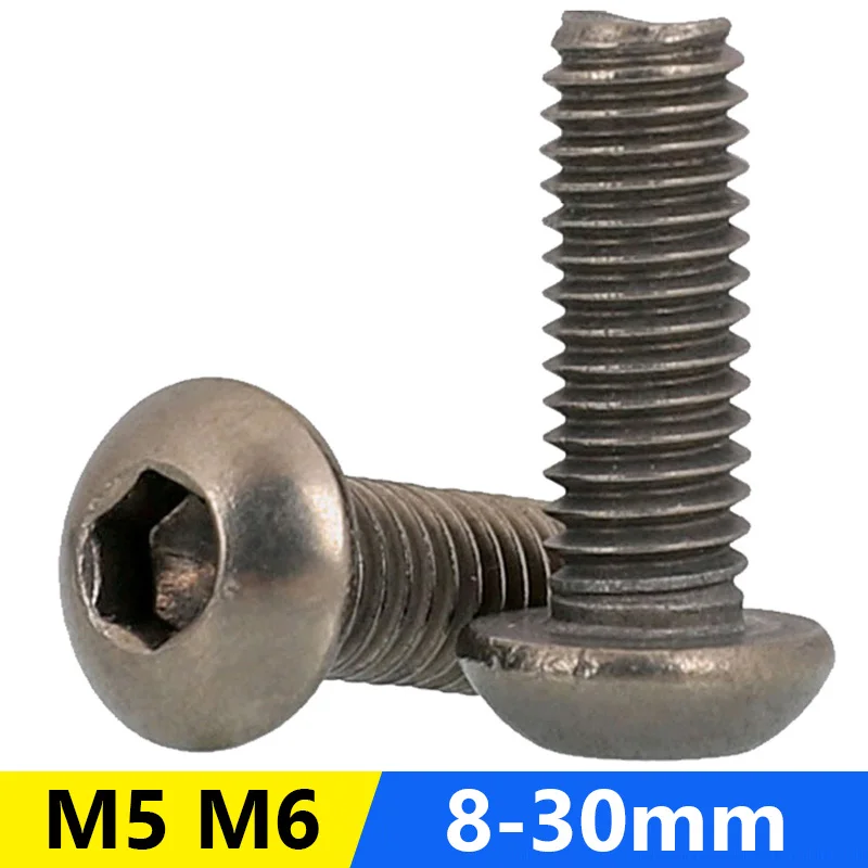 20Pcs-Button-Head-Titanium-Screws-Hex-Driver-Ti-Bolt-GR2-M5-M6x8-10-12 ...