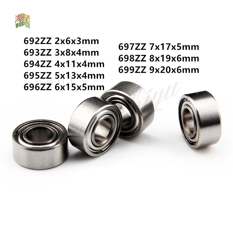 5-10pcs 692ZZ 693ZZ 694ZZ 695ZZ 696ZZ 697ZZ 698ZZ 699ZZ Mini Bearing ...