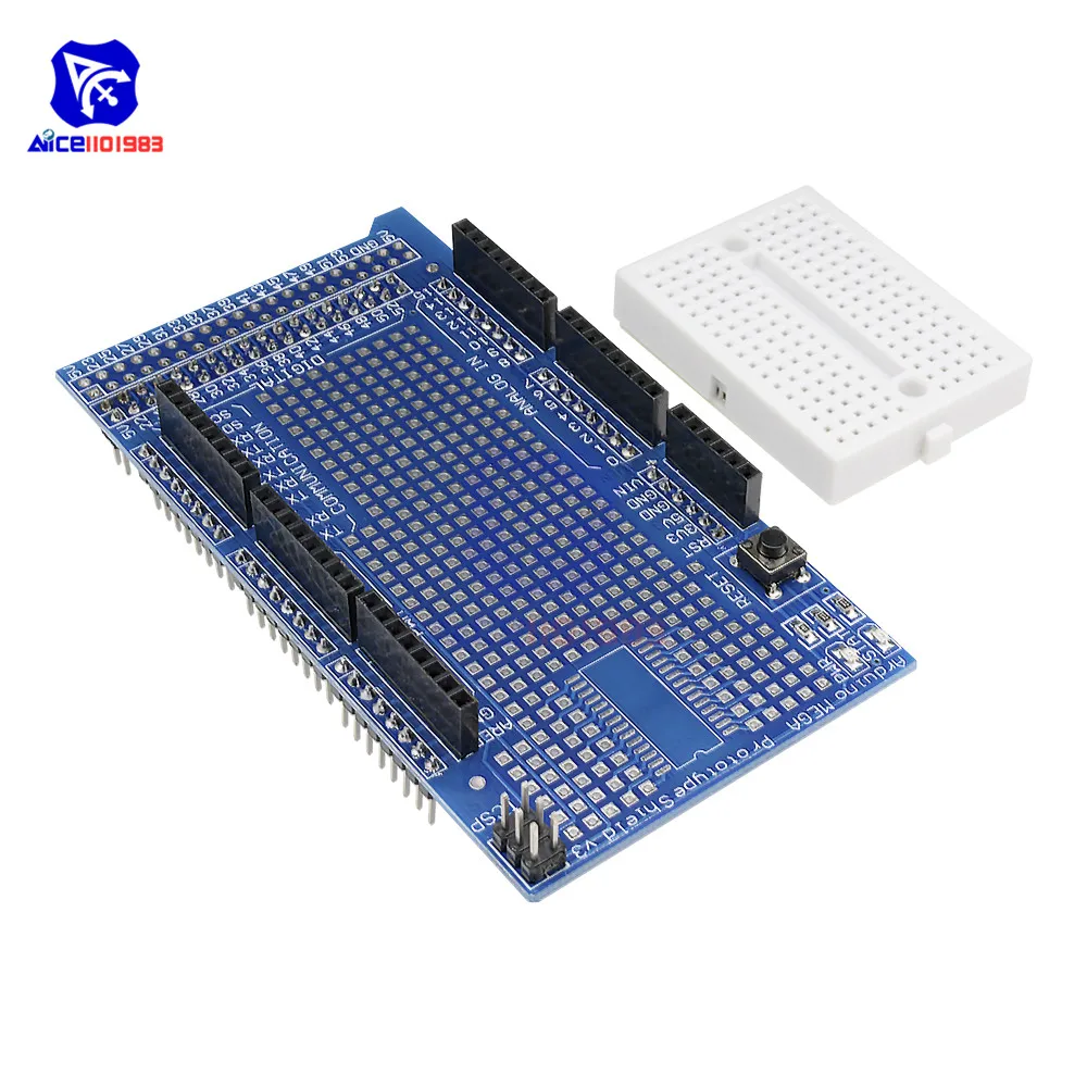 Diymore 170 Tie Points Breadboard With Mega2560 Proto Prototype ...
