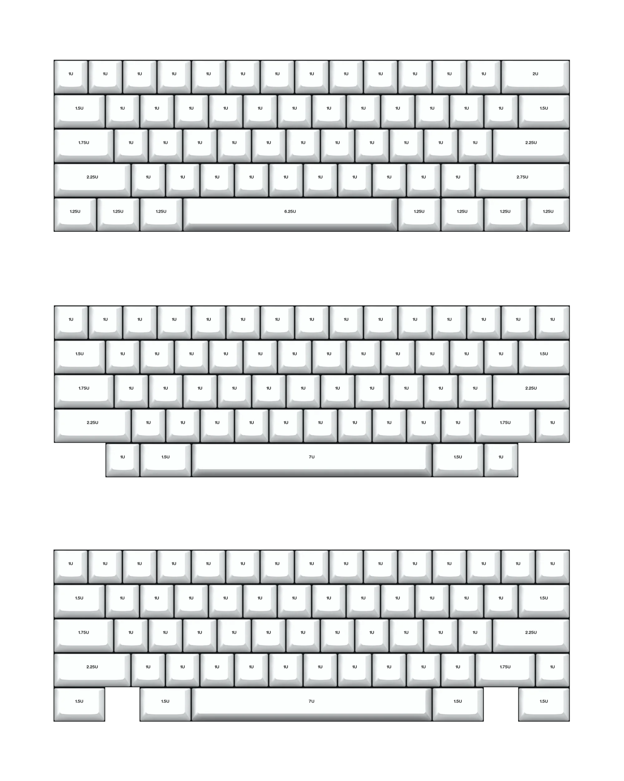 KBDfans D60 WK/HHKB/WKL Light Grey And Dark Grey Mechanical Keyboard ...