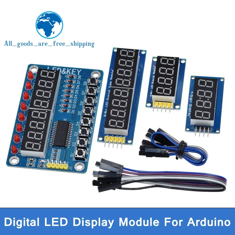 TZT-TM1637-4-Bits-TM1638-74HC595-8-bit-Digital-LED-Display-Module-7 ...
