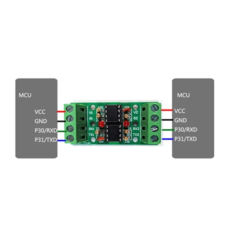 Uart Serial Port Isolation Module Serial Port Optocoupler Module 6n137 ...