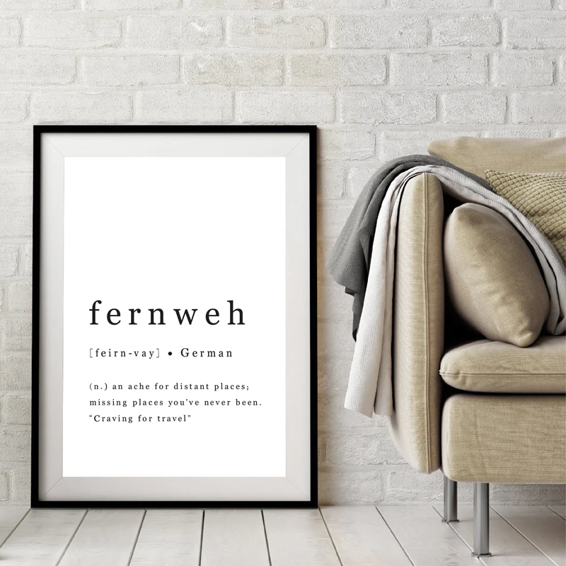 German-Fernweh-Definition-Canvas-Print-Travel-Poster-Modern-Typography ...